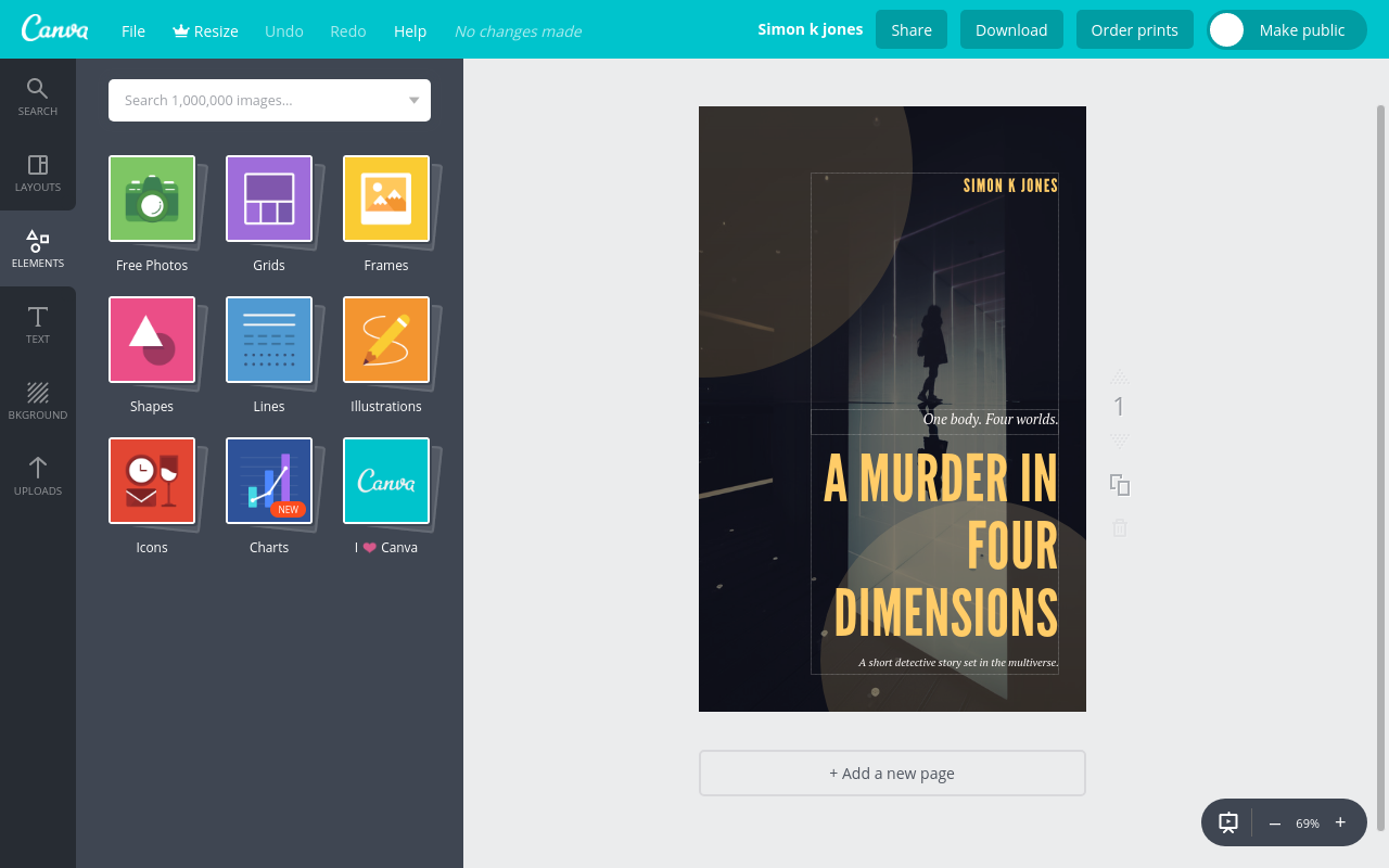 Creating quick book covers with Canva - Simon K Jones